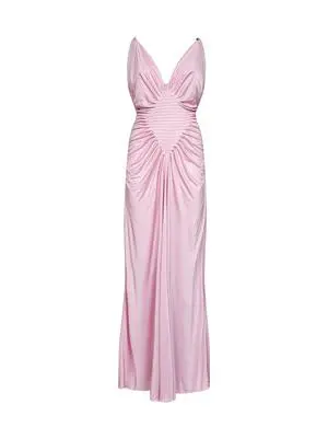 Versace Liquid Viscose Jersey Evening Dress - Multicolor