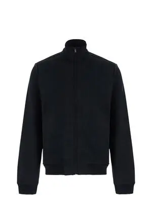Gucci Gucci Men Black High-Neck Sweatshirt With Zip-Up Closure In Cotton And Silk Blend For Men Multicolor
