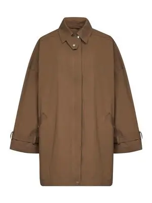 TOTEME Organic Cotton Oversized Trench Jacket - Multicolor