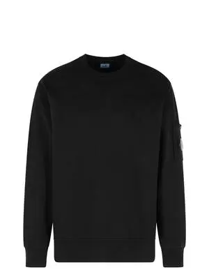 C.P. COMPANY C.P. Company 'Brushed' Black Cotton Sweatshirt Men Black