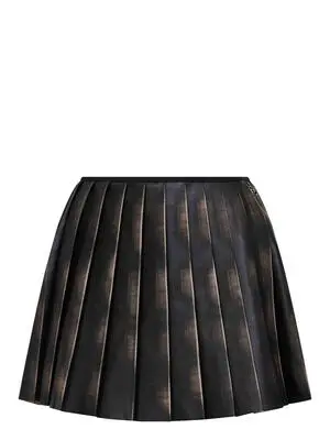 DIESEL® Brown O-saka-mini Pleated Miniskort - Multicolor