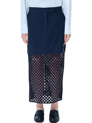 Max Mara MAX MARA Overlay Panel Skirt Blue