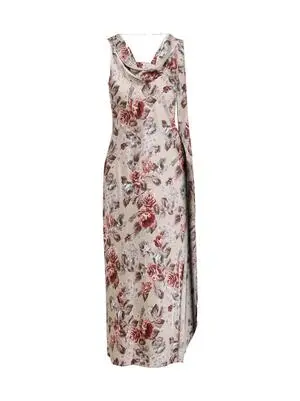 Acne Studios Draped Open-back Floral Midi Dress - Multicolor