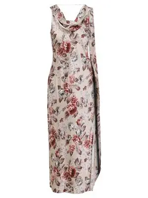 Acne Studios Draped Floral Midi Dress - Multicolor