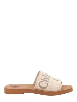 Chloé Woody Linen Sandals - Multicolor