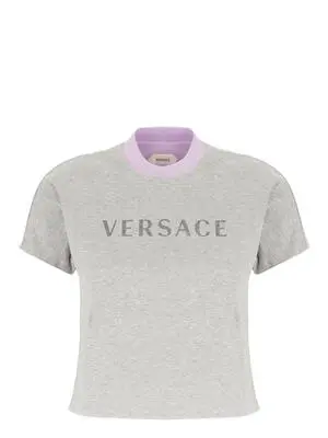 Versace Logo Short Sleeve T-shirt - Multicolor