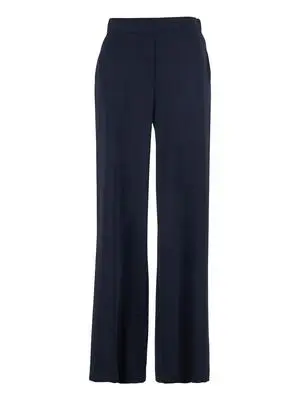 P.a.r.o.s.h P.A.R.O.S.H. Women Blue Pants With Elastic Waist And Wide Leg In Women's Fabric Multicolor