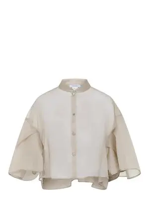 Max Mara MAX MARA Organza Silk Cape Multicolor