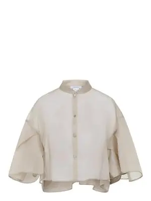 Max Mara Organza Silk Cape - Multicolor