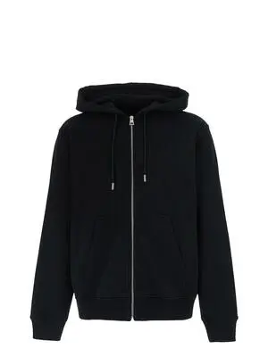 Givenchy Black Hooded Sweatshirt With Logo On The Back In Cotton For - Multicolor