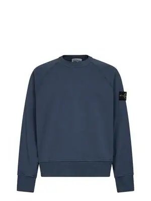 Stone Island Slate Blue Cotton Crewneck Sweatshirt - Multicolor