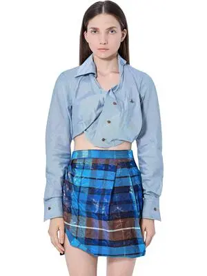 VIVIENNE WESTWOOD Cropped Drunken Shirt - Blue