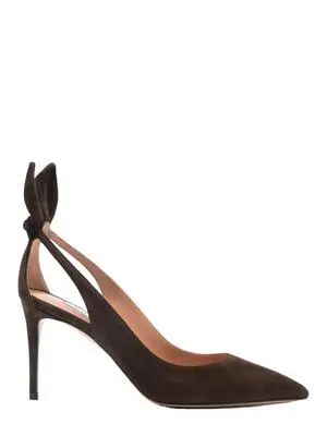 AQUAZZURA Suede Stiletto Pumps - Brown