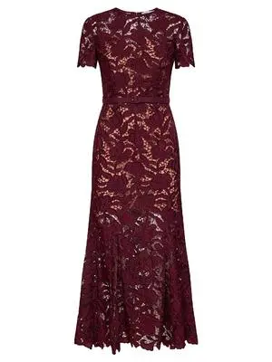 SELF-PORTRAIT Macramé Lace Dress - Multicolor