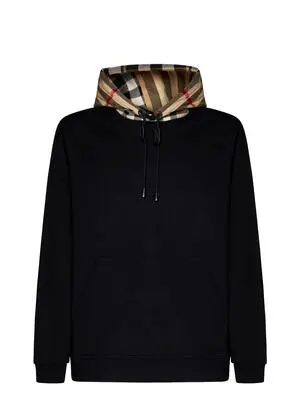 Burberry Checked Cotton Hoodie - Multicolor