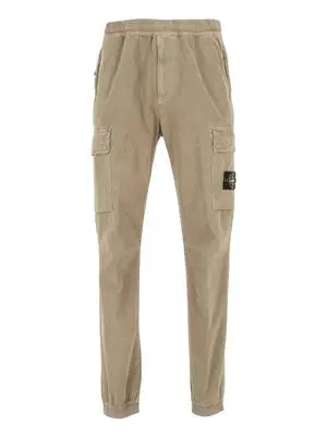 Stone Island Vintage-effect Trousers - Green