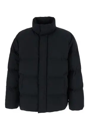 Saint Laurent Black Down Jacket With High Collar And Long Sleeves In Tech Fabric For - Multicolor