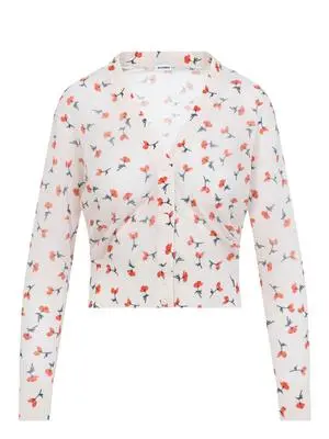 JIL SANDER JIL SANDER Floral Print V-Neck Cardigan Multicolor