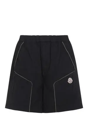 Moncler Cotton Bermuda Shorts - Black