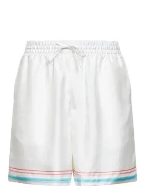 Casablanca CASABLANCA Dance Joy Silk Twill Shorts Multicolor