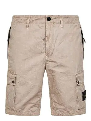 Stone Island Organic Cotton Twill Cargo Bermuda Shorts - Multicolor