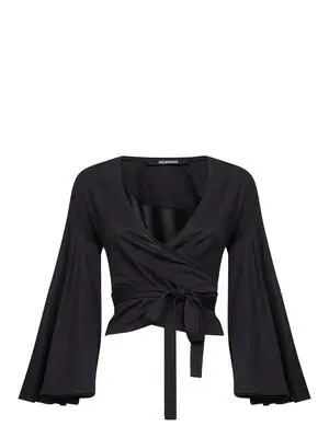Jacquemus Wrap Top With Godet Sleeves - Multicolor