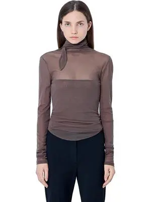 LEMAIRE Ballerina Foulard Top - Brown