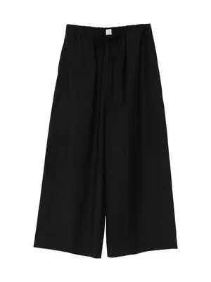 TOTEME Wool Drawstring Trousers - Multicolor