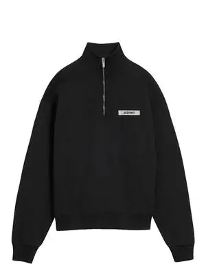 Jacquemus High Neck Sweatshirt - Black