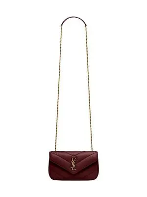 Saint Laurent Chevron Quilting Shoulder Bag - Red