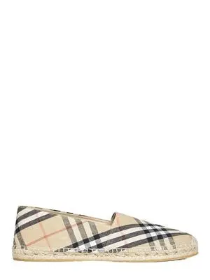 Burberry Sand Mews Check Espadrilles - Multicolor