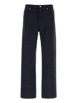 Fendi Embroidered Cotton Blend Pant - Multicolor