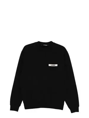 Jacquemus Organic Cotton Fleece Sweatshirt - Black