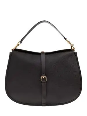 Etro Buckle-fastening Extra-large Leather Shoulder Bag - Brown