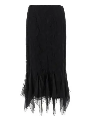 Valentino Garavani VALENTINO GARAVANI Lace Midi Skirt Black