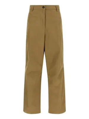 Dries Van Noten Cotton Pleated Trousers - Cream