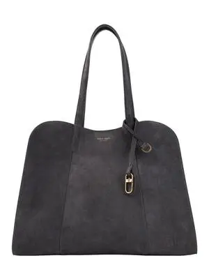Giorgio Armani GIORGIO ARMANI Suede Shoulder Bag Gray