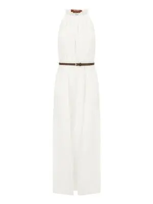 Max Mara Halter Belted Dress - Multicolor