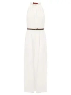 Max Mara Halter Belted Dress - Multicolor