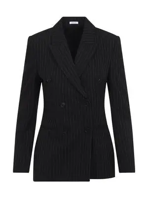Alexander McQueen Pinstripe Lurex Jacket - Black
