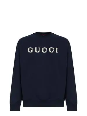 Gucci Cotton Jersey Embroidered Sweatshirt - Multicolor