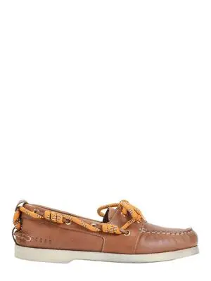 GOLDEN GOOSE Cow Leather Boat Loafers - Brown
