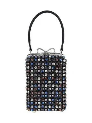 SELF-PORTRAIT Multi Crystal Chainmail Handbag - Multicolor