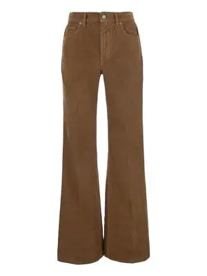 Saint Laurent 70s Jeans In Corduroy - Multicolor