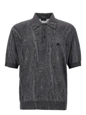 Etro Paisley' Polo Shirt - Multicolor