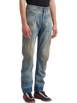 Gucci Distressed Stone Washed Jeans - Black
