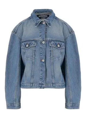 Jacquemus Cotton Denim Jacket - Blue
