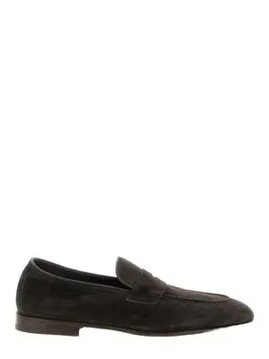 Brunello Cucinelli Suede Penny Loafers - Brown