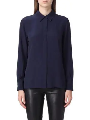 Max Mara MAX MARA Silk Button Up Shirt Blue