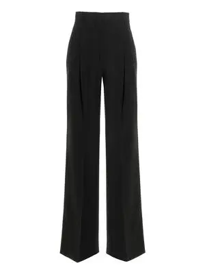 Burberry Madge Wool Wide Leg Pants - Black